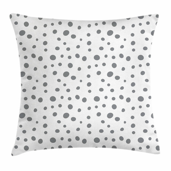 East Urban Home Kissenbezug, Doodle Dots, Grau und Weiß, Grau und Weiß | Wayfair.de
